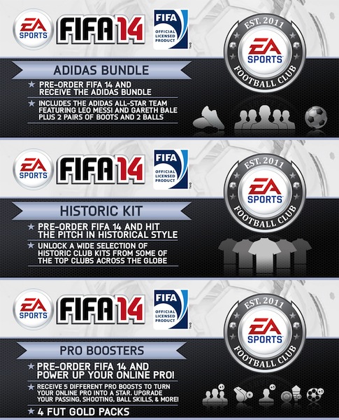 FIFA 14 4x FUT Gold Packs with BONUS CD Key for Origin
